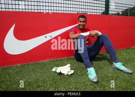 England's Ellery Balcombe during the England U-19 training session at ...