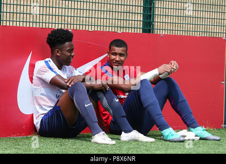 England's Ellery Balcombe during the England U-19 training session at ...
