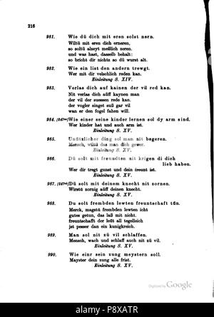 Deutsche Texte des Mittelalters V 216 Stock Photo - Alamy