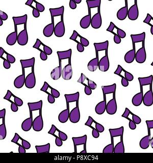 color musical beam notes sign rhythm vector illustration Stock Vector ...