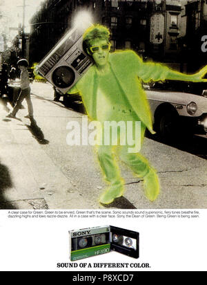1980s USA Sony Magazine Advert Stock Photo - Alamy