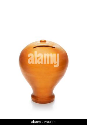 Golden money box isolated on a white background Stock Photo - Alamy