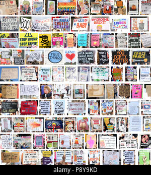 Protest to the visit of President Trump to the UK, 2018 Stock Photo - Alamy