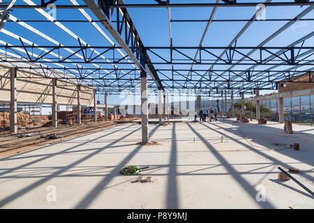 Steel pillars and roof support in Terminal 5, Heathrow Airport, London ...