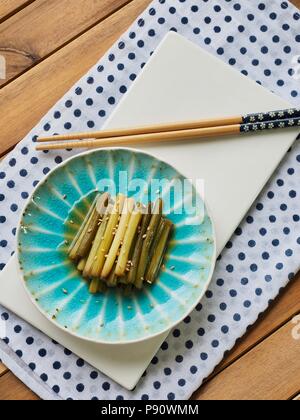 Korean food garlic stalk Simmered soy sauce Stock Photo - Alamy