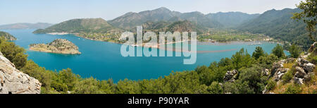 Fortified islet in Orhaniye bay off the coast of Orhaniye village on ...