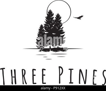 Tree pines forest Stock Vector Image & Art - Alamy
