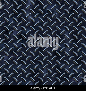 Seamless dark metallic diamond plate pattern surface. Dirty steel floor ...