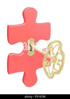 Security concept: Key on puzzle background Stock Photo - Alamy