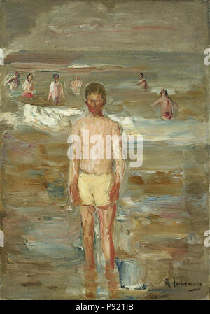 Max Liebermann - Stehender Knabe am Strande Stock Photo - Alamy