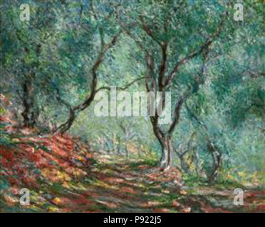 Olive Tree Wood in the Moreno Garden 1884 by Claude Monet Stock Photo ...