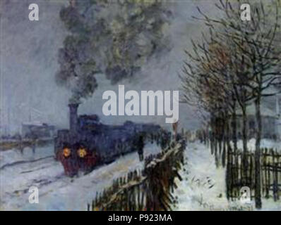 Train in the Snow or The Locomotive 1875 by Claude Monet Stock Photo ...