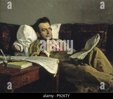 Mikhail Glinka, Painting by Ilya Repin Stock Photo - Alamy