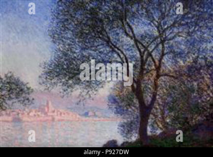Antibes Seen from the Salis Gardens 01 1888 by Claude Monet Stock Photo ...
