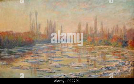 Floating Ice on the Seine 02 1880 by Claude Monet Stock Photo - Alamy