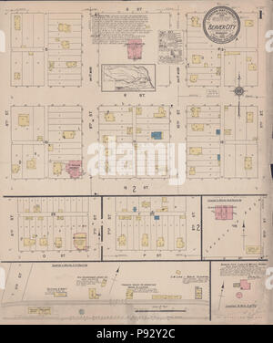The 1899 Sanborn Fire Insurance map features the locomotive roundhouse ...