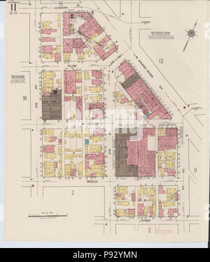 496 Sanborn Fire Insurance Map from Detroit, Wayne County, Michigan ...