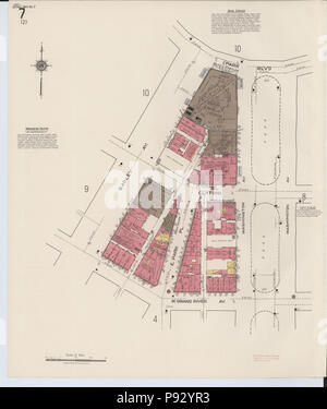 496 Sanborn Fire Insurance Map from Detroit, Wayne County, Michigan ...