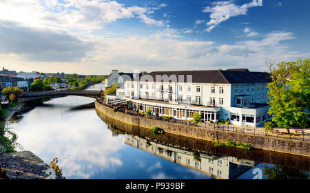 Breathtaking view on a bank of the River Nore in Kilkenny, one of the ...