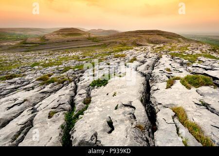 Spectacular landscape of the Burren region of County Clare, Ireland ...