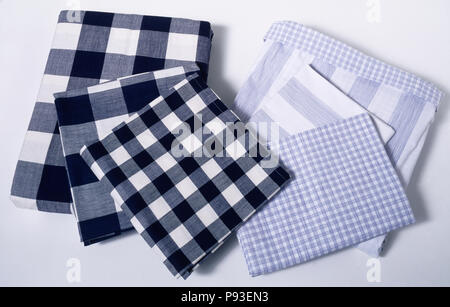 Folded cotton and linen textiles, close-up Stock Photo - Alamy