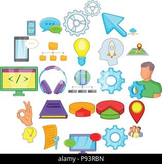 Sales department icons set, cartoon style Stock Vector Image & Art - Alamy