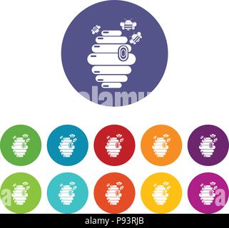 Swarm icons set vector color Stock Vector Image & Art - Alamy