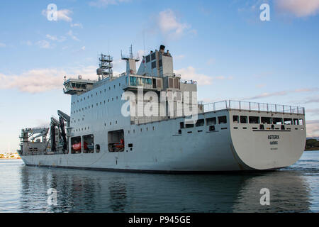 The Royal Canadian Navy's interim replenishment vessel MV Asterix in ...