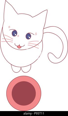 the expression of the kitten begging for food doodle kawaii. doodle ...