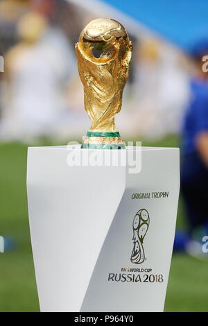 General view of the official trophy with the final groups shown on the ...