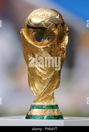 General view of the official trophy with the final groups shown on the ...