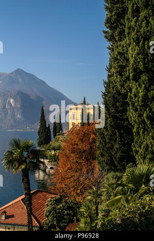 Varenna Lake Como, view across Lake Como towards the scenic lakeside ...