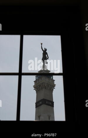 Lady Victory Statue at Monument Circle in Indianapolis Stock Photo - Alamy
