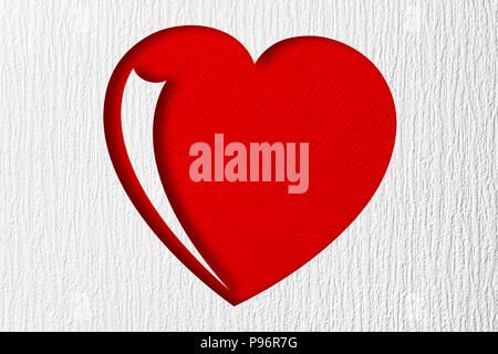 Heart shape cut out of a cardboard paper Stock Photo - Alamy