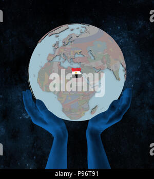 Egypt country flag in sphere with white shadow Stock Photo - Alamy