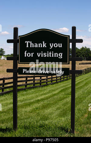 Thank You For Visiting sign with the blue sky in the background Stock ...