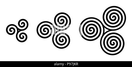 Triple Spiral, ancient Celtic symbol Stock Vector Art & Illustration ...
