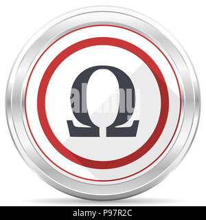 Omega greek letter icon on white background. Omega symbol. Omega ...