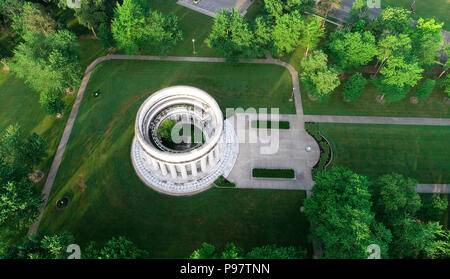 Aerial view of President Warren G Harding Memorial and Tomb, where he ...