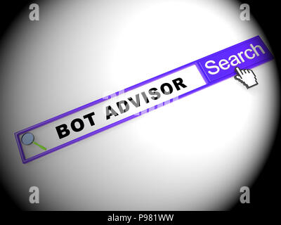 Bot Advisor Chatbot Assistance Help 3d Rendering Shows Online Expertise ...