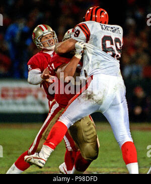 Cincinnati Bengals nose tackle Tim Krumrie, 69, is carried off the ...