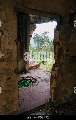 The ruins of Bistrik Tower, originally an Austro-Hungarian ...
