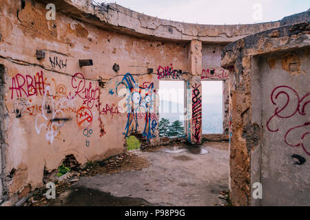 The ruins of Bistrik Tower, originally an Austro-Hungarian ...