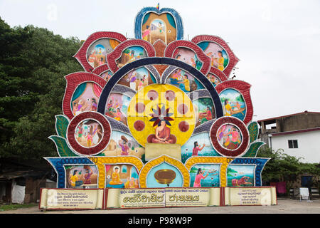 Colourful ornamentation to celebrate the Buddhist Vesak festival in ...