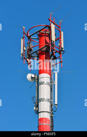 Cell phone mast with copy space in UK Stock Photo - Alamy