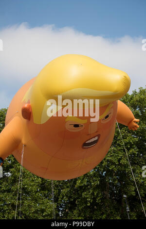 An iconic 'Trump Baby' giant inflatable balloon was flown over ...