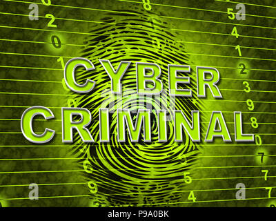 Cybercriminal Internet Hack Or Breach 3d Rendering Shows Online Fraud ...