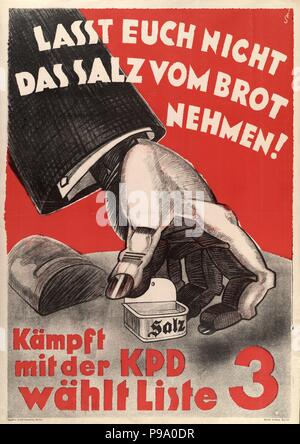 Communist Election Poster (KPD). Museum: PRIVATE COLLECTION Stock Photo ...