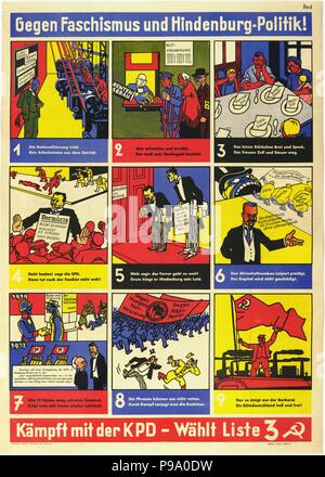 Communist Election Poster (KPD). Museum: PRIVATE COLLECTION Stock Photo ...