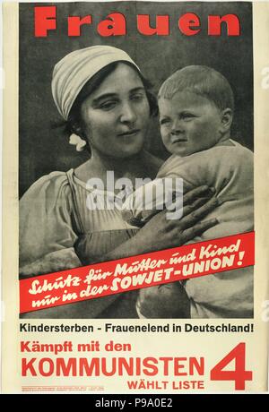 Communist Election Poster (KPD). Museum: PRIVATE COLLECTION Stock Photo ...